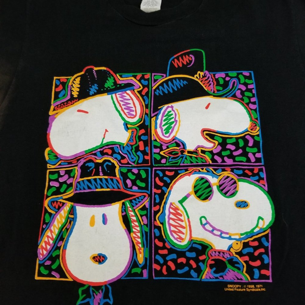 Vintage 80s Peanuts Snoopy Andy Warhol Art Shirt - Gem